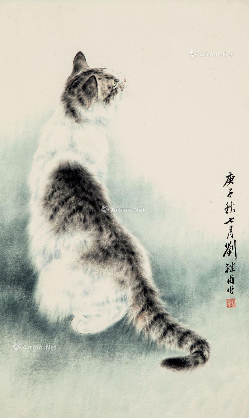 【1960年作 猫趣图 立轴 水墨纸本】拍卖品_图片_价格_鉴赏_绘画_雅昌艺术品拍卖网