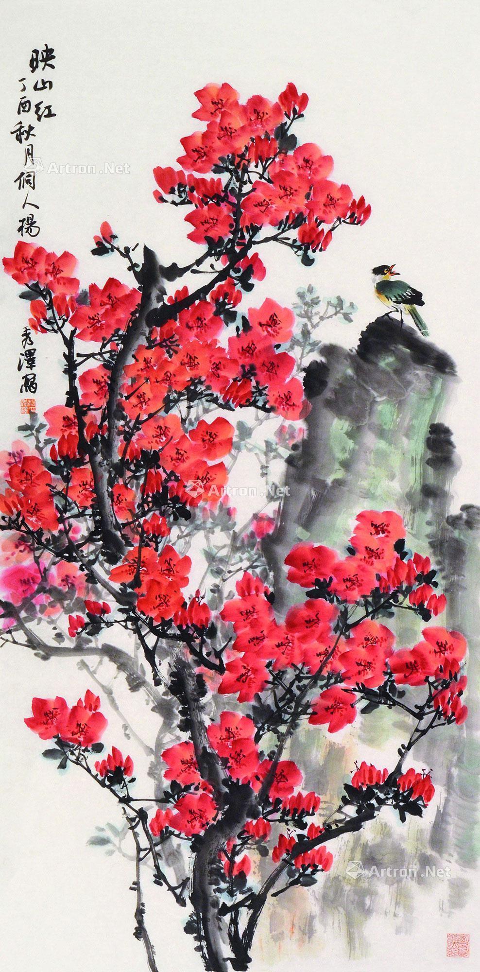 【映山红 镜心 设色纸本】拍卖品_图片_价格_鉴赏_绘画_雅昌艺术品拍卖网