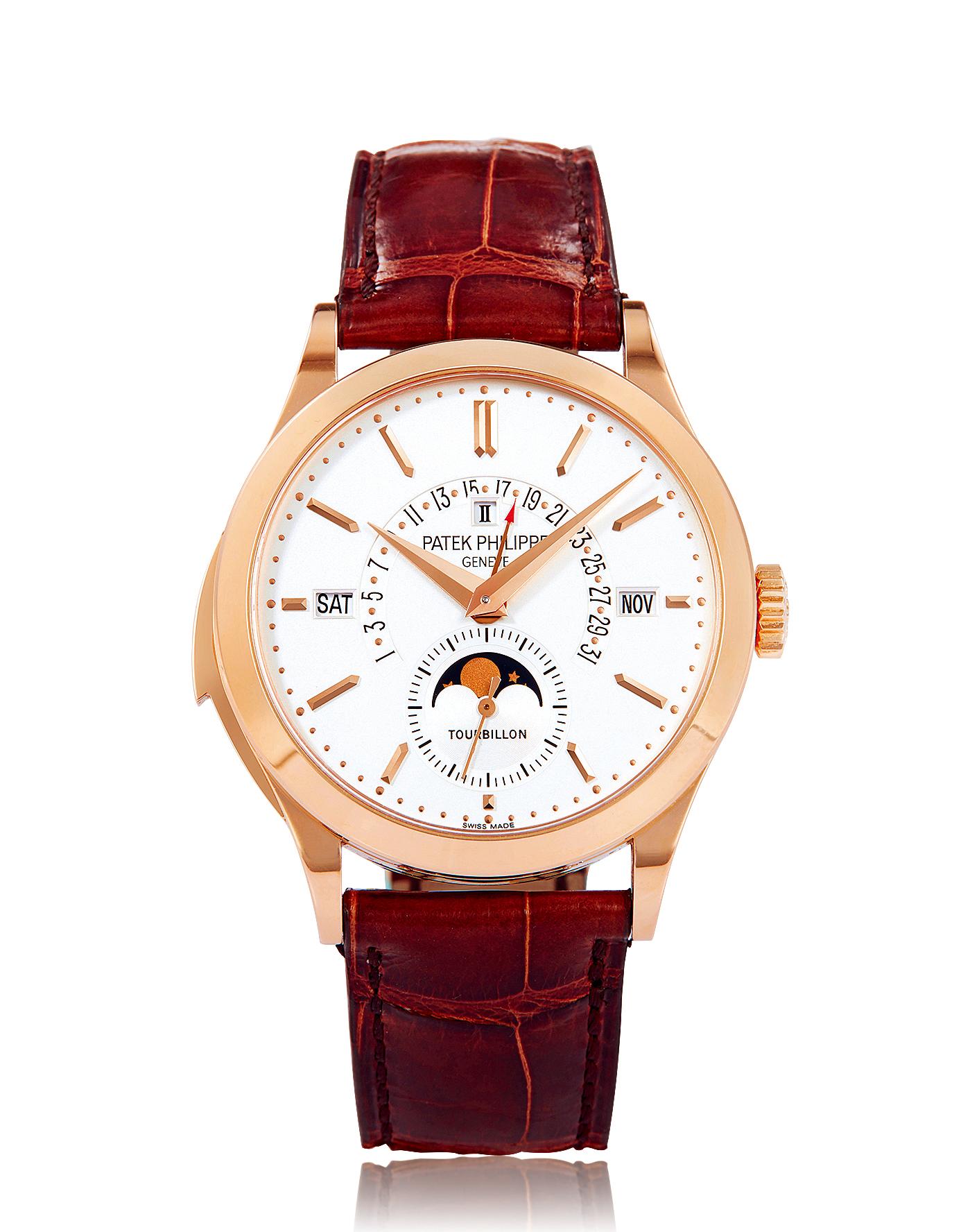 【百达翡丽 型号5216R 18K玫瑰金 手动上弦腕表 月相显示 万年历 三问功能 陀飞轮装置】拍卖品_图片_价格_鉴赏_钟表_雅昌艺术品拍卖网